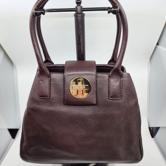 kate spade | Bags | Vintage Kate Spade Brown Leather Satchel Preowned ...